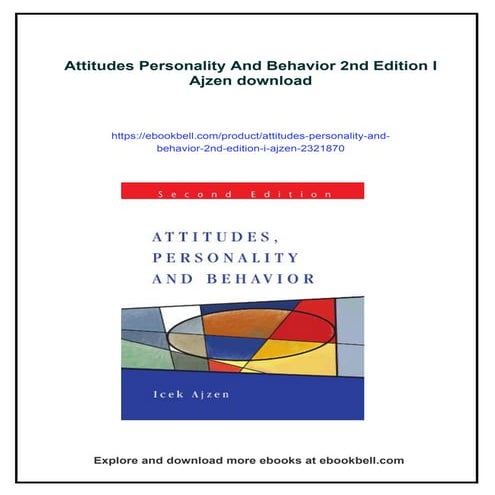 Attitudes Personality And Behavior 2nd Edition I Ajzen | PDF