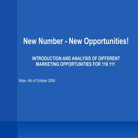 116111 Marketing Opportunities | PPT