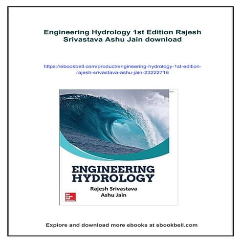 Engineering Hydrology 1st Edition Rajesh Srivastava Ashu Jain | PDF