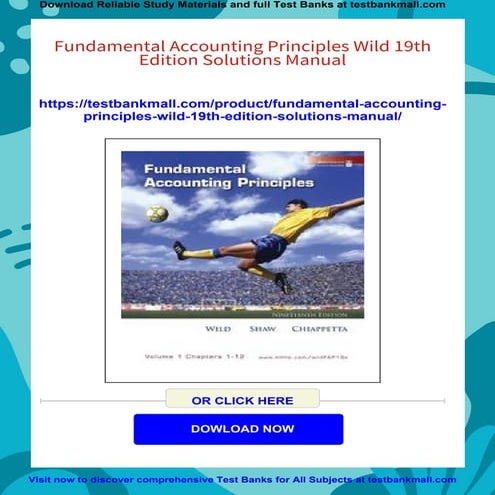 Fundamental Accounting Principles Wild 19th Edition Solutions Manual | PDF