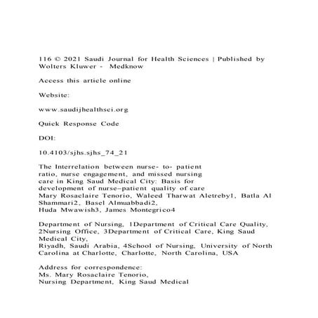 116 © 2021 Saudi Journal for Health Sciences Published by Wo | DOCX