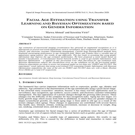 Facial Age Estimation Using Transfer Learning And Bayesian Optimization