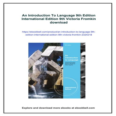 An Introduction To Language 9th Edition International Edition 9th ...