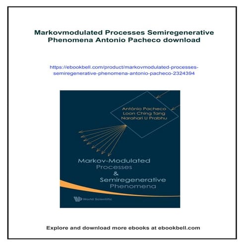 Markovmodulated Processes Semiregenerative Phenomena Antonio Pacheco | PDF
