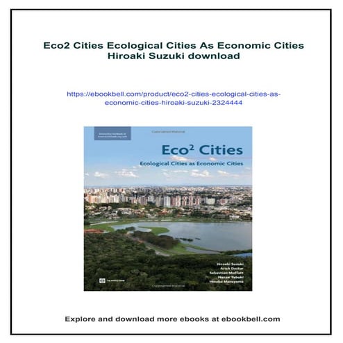 Eco2 Cities Ecological Cities As Economic Cities Hiroaki Suzuki | PDF