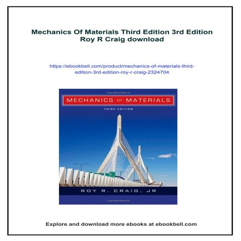 Mechanics Of Materials Third Edition 3rd Edition Roy R Craig | PDF