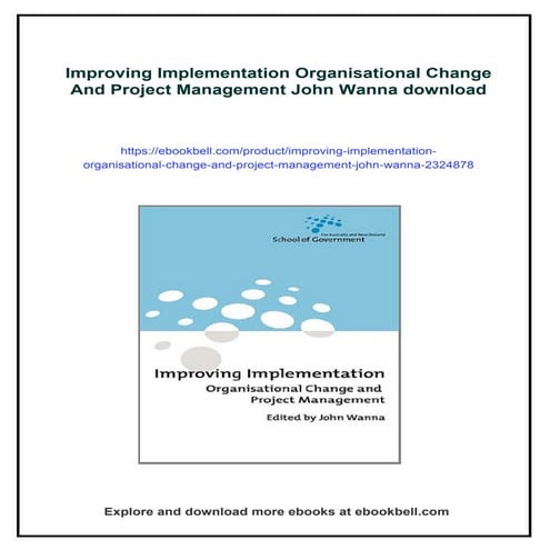 Improving Implementation Organisational Change And Project Management ...