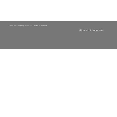 first data annual reports 2001 | PDF