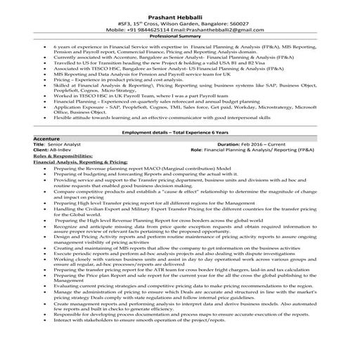 Prashant_Resume updated | DOC