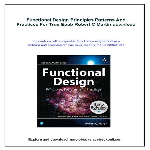 Functional Design Principles Patterns And Practices For True Epub Robert C Martin | PDF