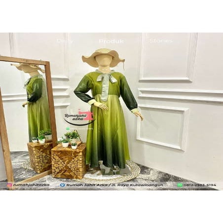 Jahit Dress Satin Silk Gradasi by Rumah Jahit Azka | PDF