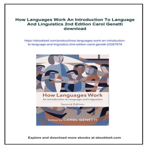 How Languages Work An Introduction To Language And Linguistics 2nd ...