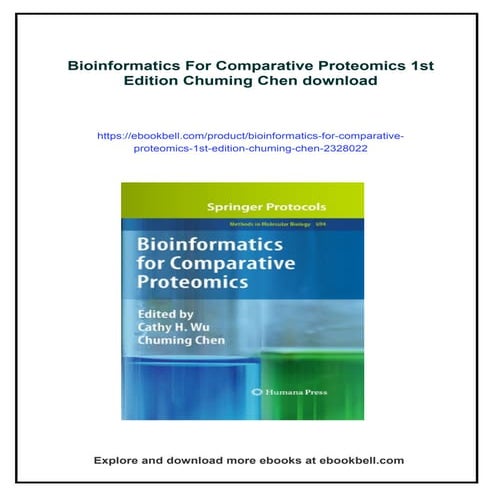Bioinformatics For Comparative Proteomics 1st Edition Chuming Chen | PDF