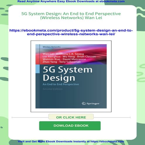 5G System Design: An End to End Perspective (Wireless Networks) Wan Lei | PDF