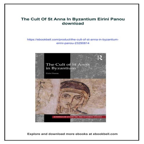 The Cult Of St Anna In Byzantium Eirini Panou | PDF