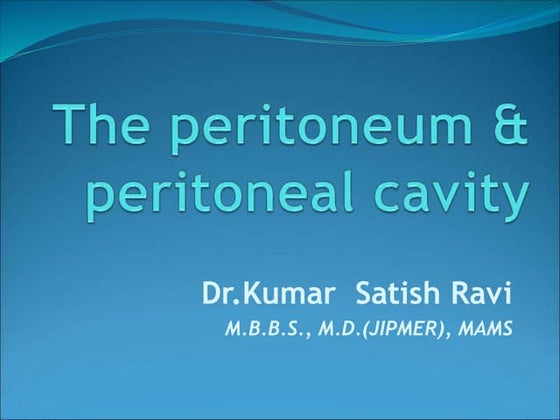 peritoneum and peritoneal cavity | PPT