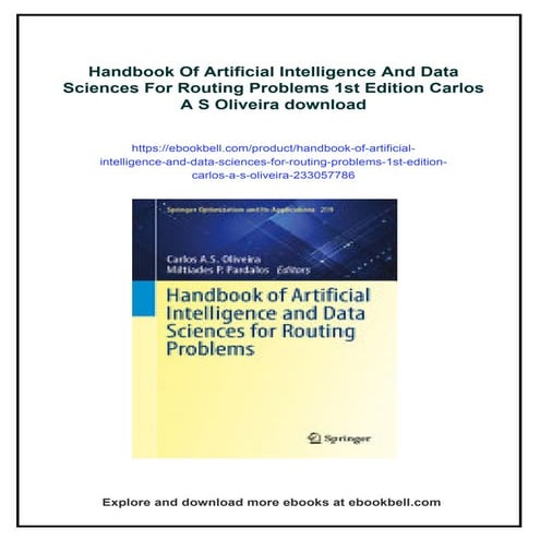 Handbook Of Artificial Intelligence And Data Sciences For Routing Problems 1st Edition Carlos A ...
