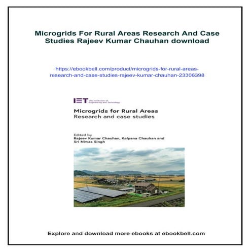 Microgrids For Rural Areas Research And Case Studies Rajeev Kumar Chauhan | PDF