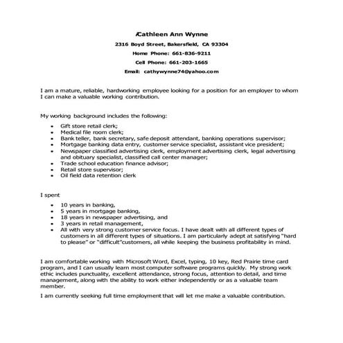 Job cover letter for unsolicited resume | DOCX