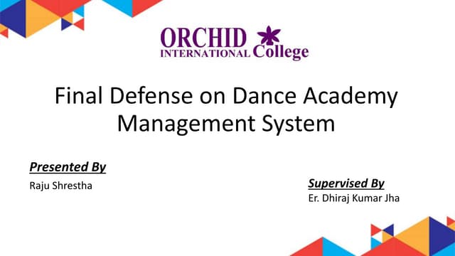 A summer Project Report on Cafe Management System | PPTX