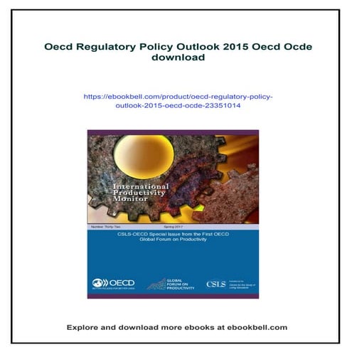 Oecd Regulatory Policy Outlook 2015 Oecd Ocde | PDF