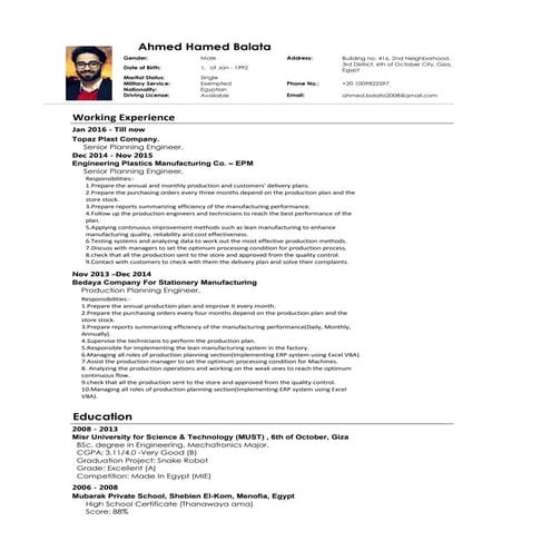 Mohamed samy arabeen cv | PDF