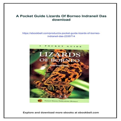 A Pocket Guide Lizards Of Borneo Indraneil Das | PDF