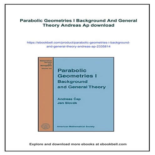 Parabolic Geometries I Background And General Theory Andreas Ap | PDF