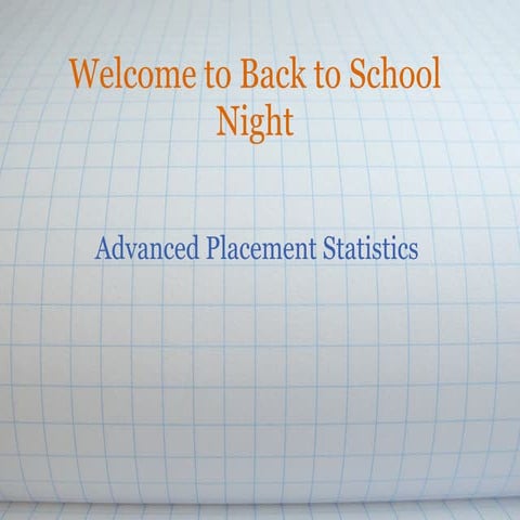 Welcome to Back to School Night | PPT