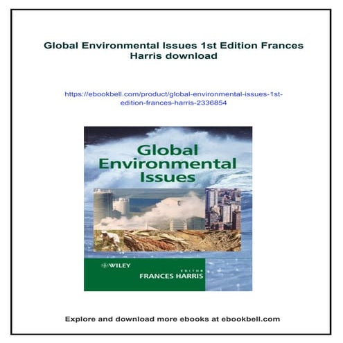 Global Environmental Issues 1st Edition Frances Harris | PDF