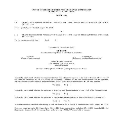 KBH_Q32005updated10_7_05 | PDF