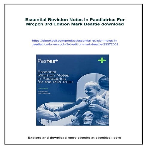 Essential Revision Notes In Paediatrics For Mrcpch 3rd Edition Mark ...