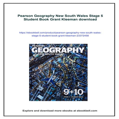 Pearson Geography New South Wales Stage 5 Student Book Grant Kleeman | PDF