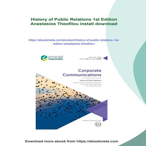 History of Public Relations 1st Edition Anastasios Theofilou | PDF