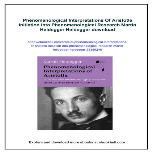 Phenomenological Interpretations Of Aristotle Initiation Into ...