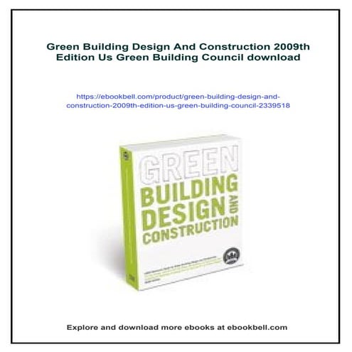 Green Building Design And Construction 2009th Edition Us Green Building ...