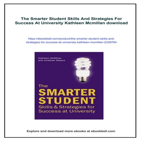 The Smarter Student Skills And Strategies For Success At University ...