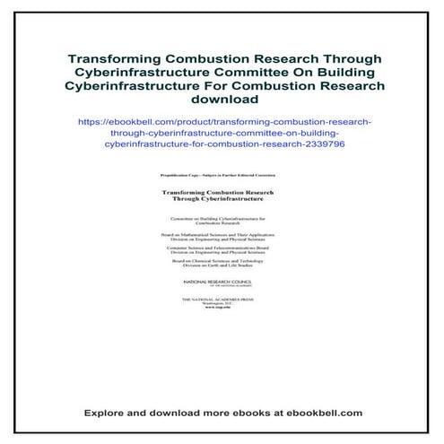Transforming Combustion Research Through Cyberinfrastructure Committee ...