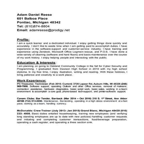 Simon Resume[1] | DOC