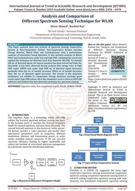Cognitive Radio Network Spectrum Sensing Ppt