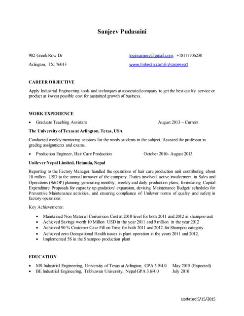 Jacob's Resume - ID | PDF | Business | Business and Finance