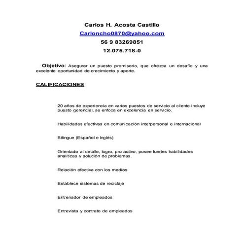 Carlos CV - 3 2015 copy | PDF | Descarga Gratuita