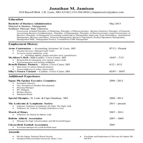 Jonathan Jamison Resume | DOCX