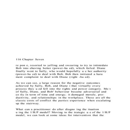 Elise and Unproductive Conflict at Main Street Bakeries” . Which co.docx