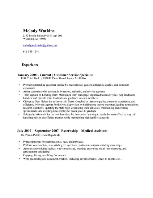 Updated Resume 2016 | RTF