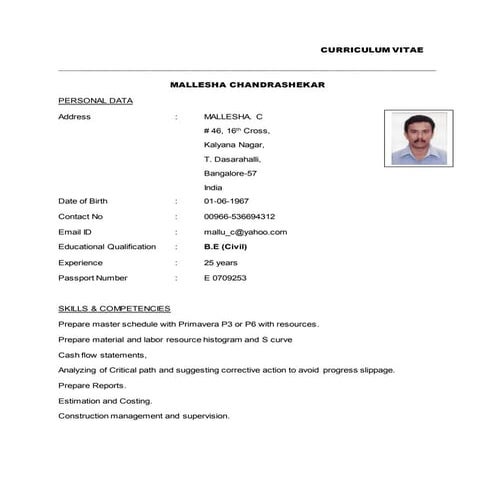 mallesha cv | DOCX | Computer Software and Applications | Computing