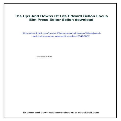The Ups And Downs Of Life Edward Sellon Locus Elm Press Editor Sellon | PDF