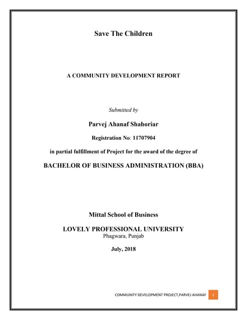 Sample Acknowledgement of Project Report | PDF