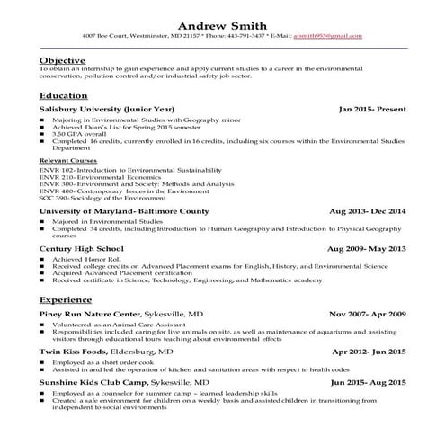 IR Resume Final general | PDF