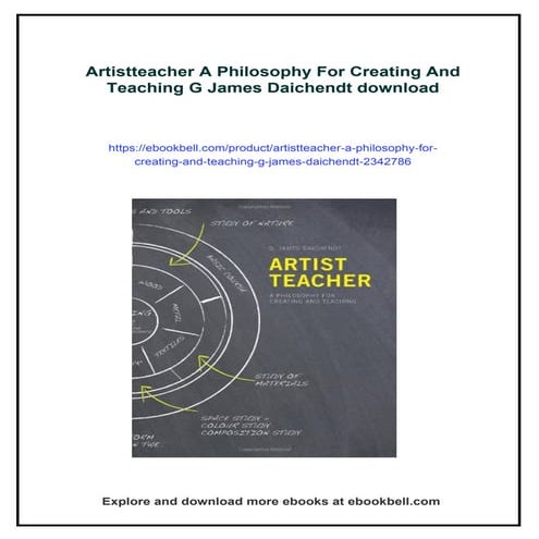 Artistteacher A Philosophy For Creating And Teaching G James Daichendt ...